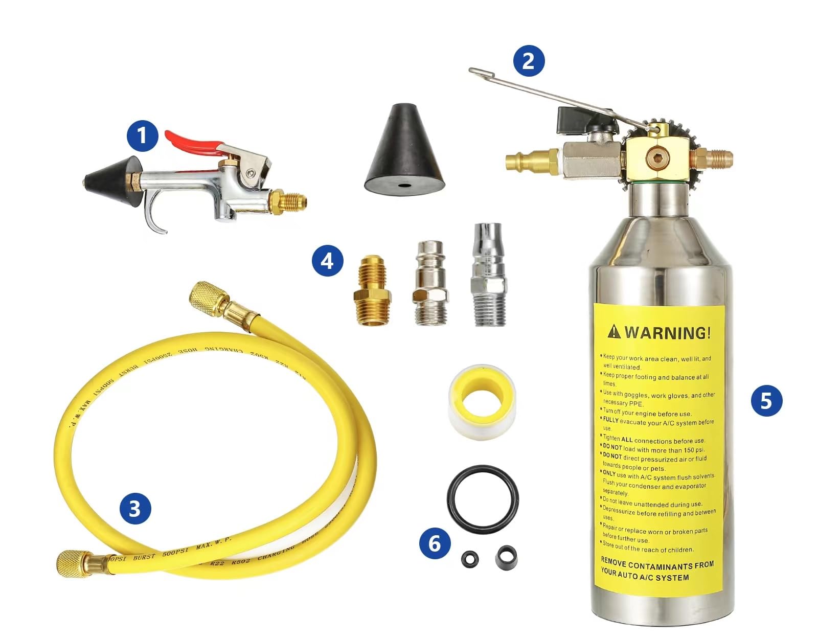 Amazon.com: ZEAJSRU AC Flush Kit, Auto air Conditioning Pipeline ...