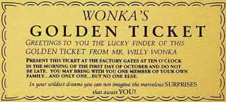 Charlie And The Chocolate Factory Golden Ticket Printable Charlie And