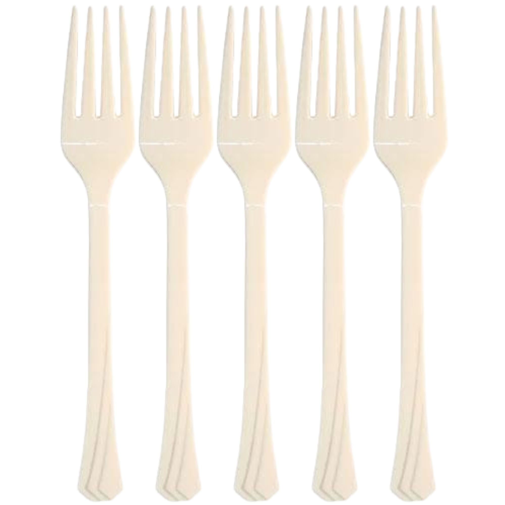Amazon.com: Premium Heavyweight Ivory Plastic Fork (Packs of 51 ...