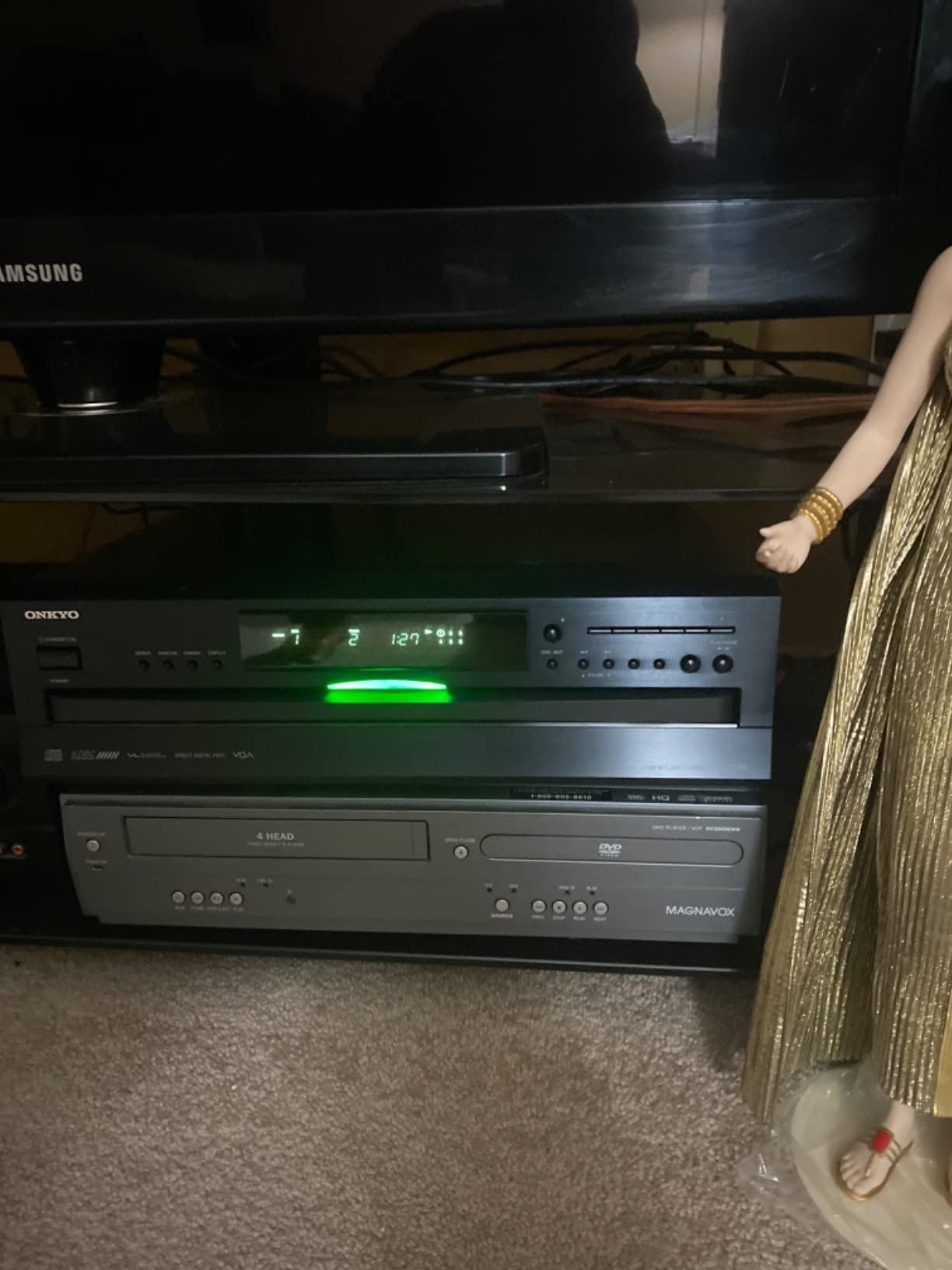 $29/mo - Finance Onkyo DXC390 6 Disc CD Changer,Black | Buy Now, Pay Later