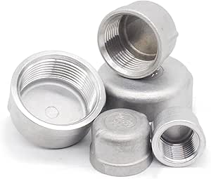 Amazon.com: Pipe Cap Female Stainless Steel SS304 Female Threaded ...