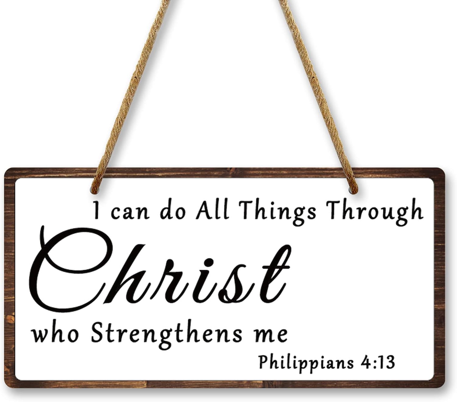 Amazon.com: Christian Wall Decor Hanging Sign 10x5 Inch Scripture ...