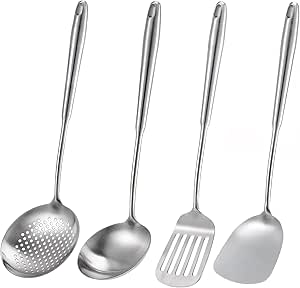 Amazon.com: Wok Utensils Tools for Carbon Steel, Stainless Steel Wok ...