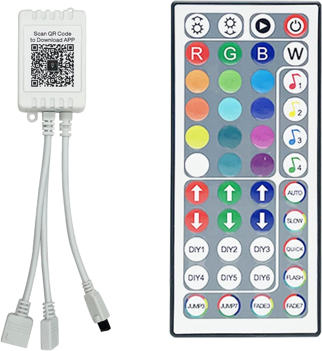 Amazon.com: Led Lights 2 Ports 44 Key Remote Control, Dimmer for Led ...