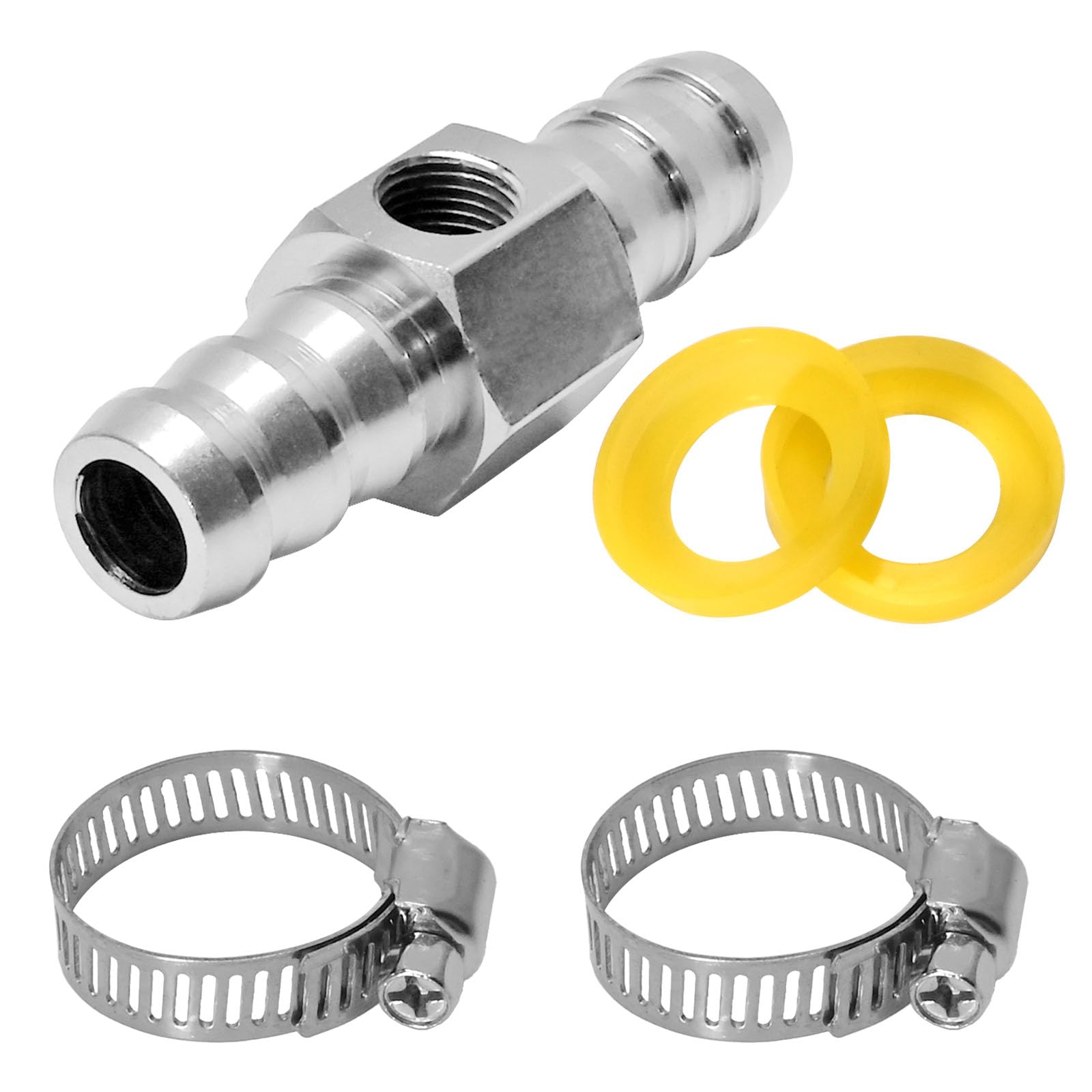 1/2 IN Fuel Line Fuel Pressure Barbed Push Lock T-Fitting Adapter with ...