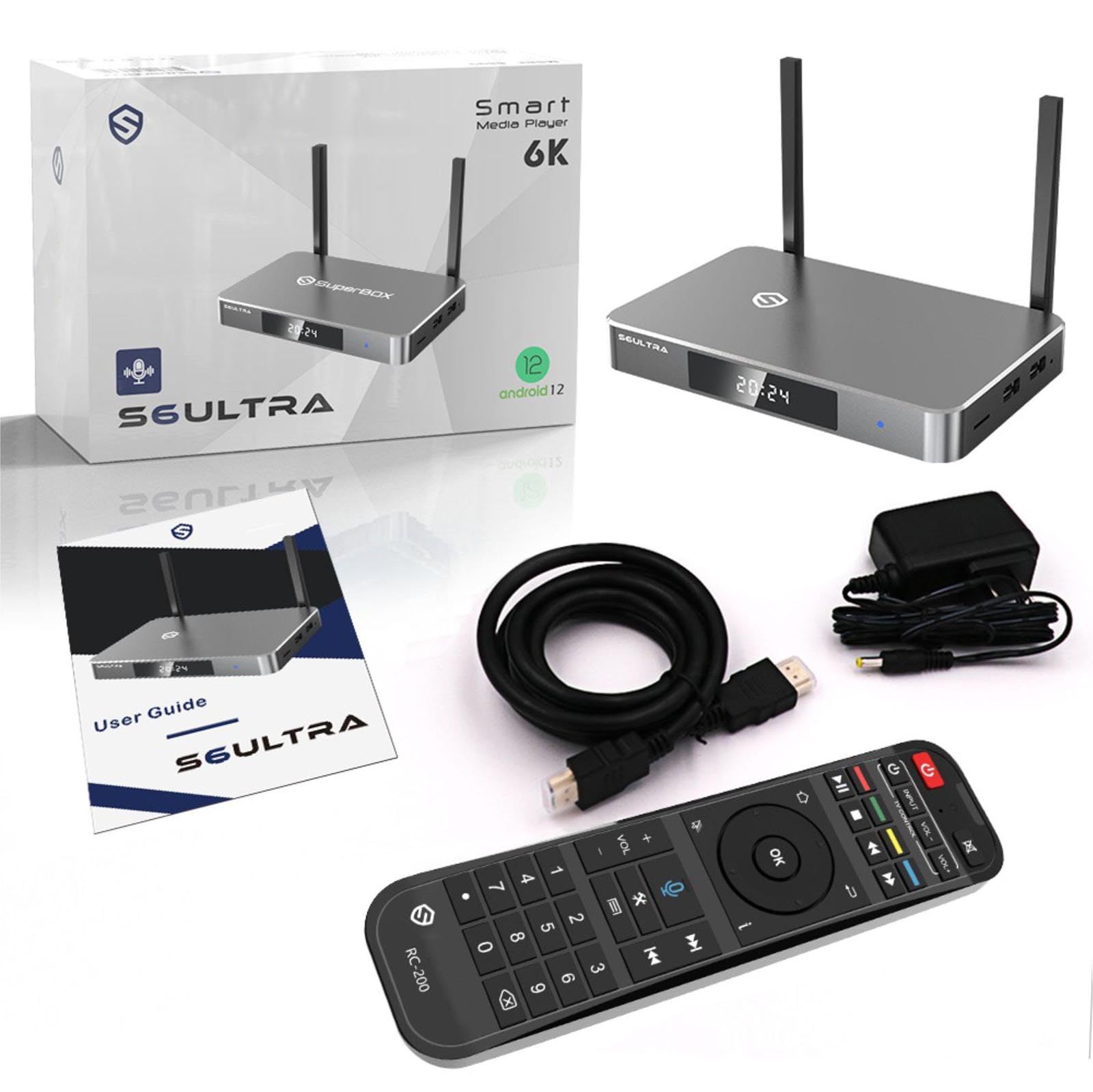 Buy 2025 Latest S6 Ultra Bundle TV Box, 8K Ultra HD with Built-in Voice ...