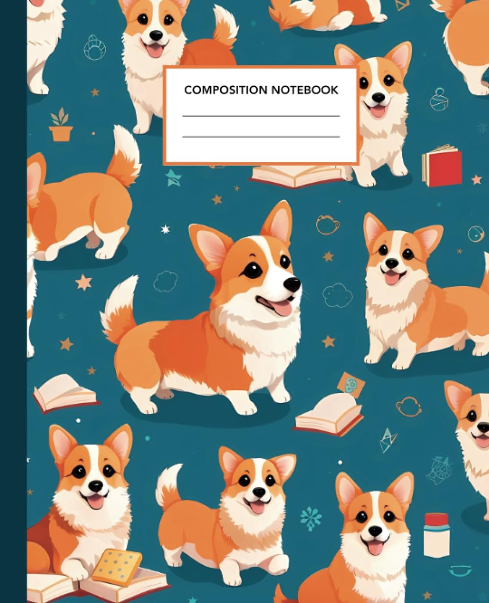 Corgi Composition Notebook: College Ruled Lined Paper Corgi Composition ...