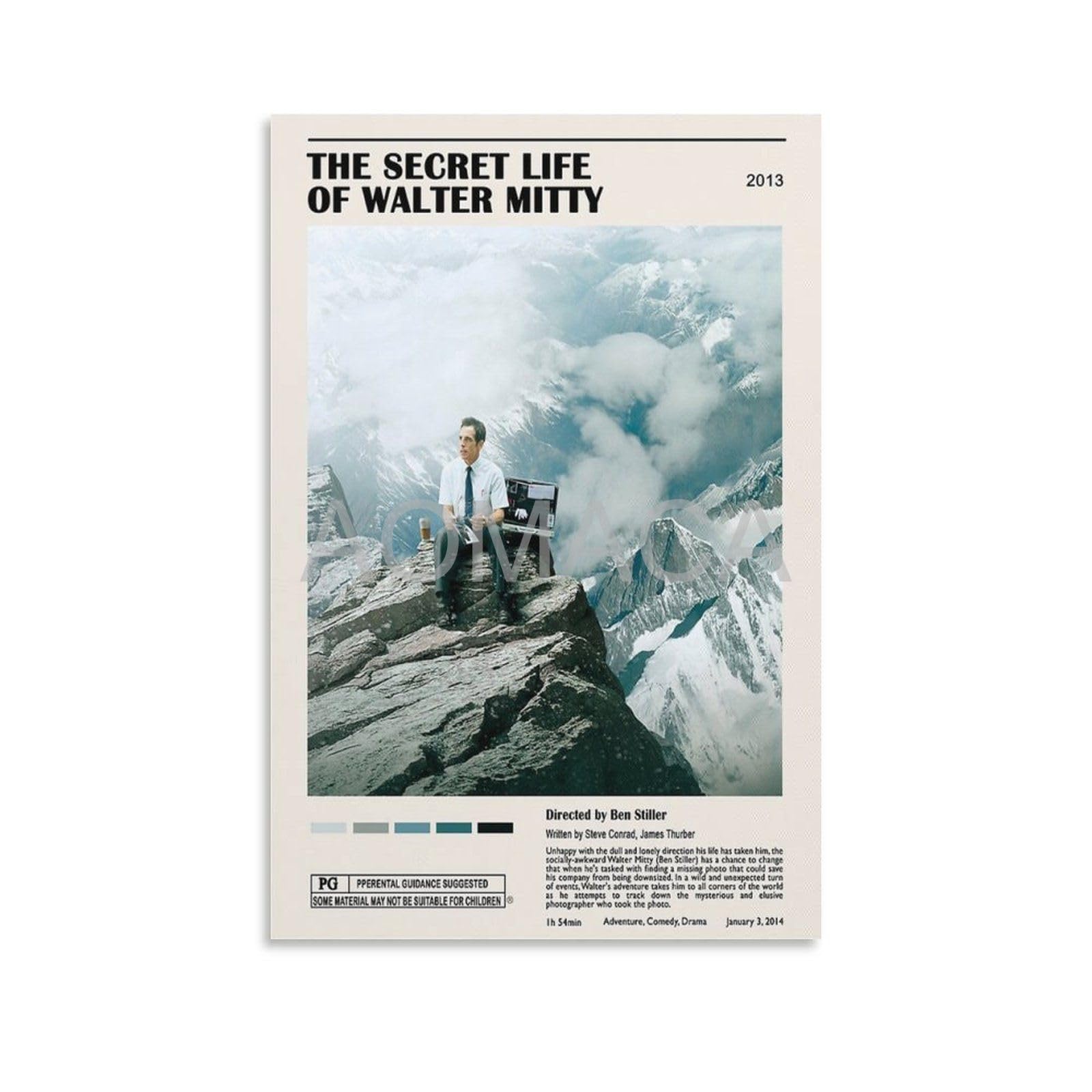 Secret Life Of Walter Mitty Movie Poster Mountain