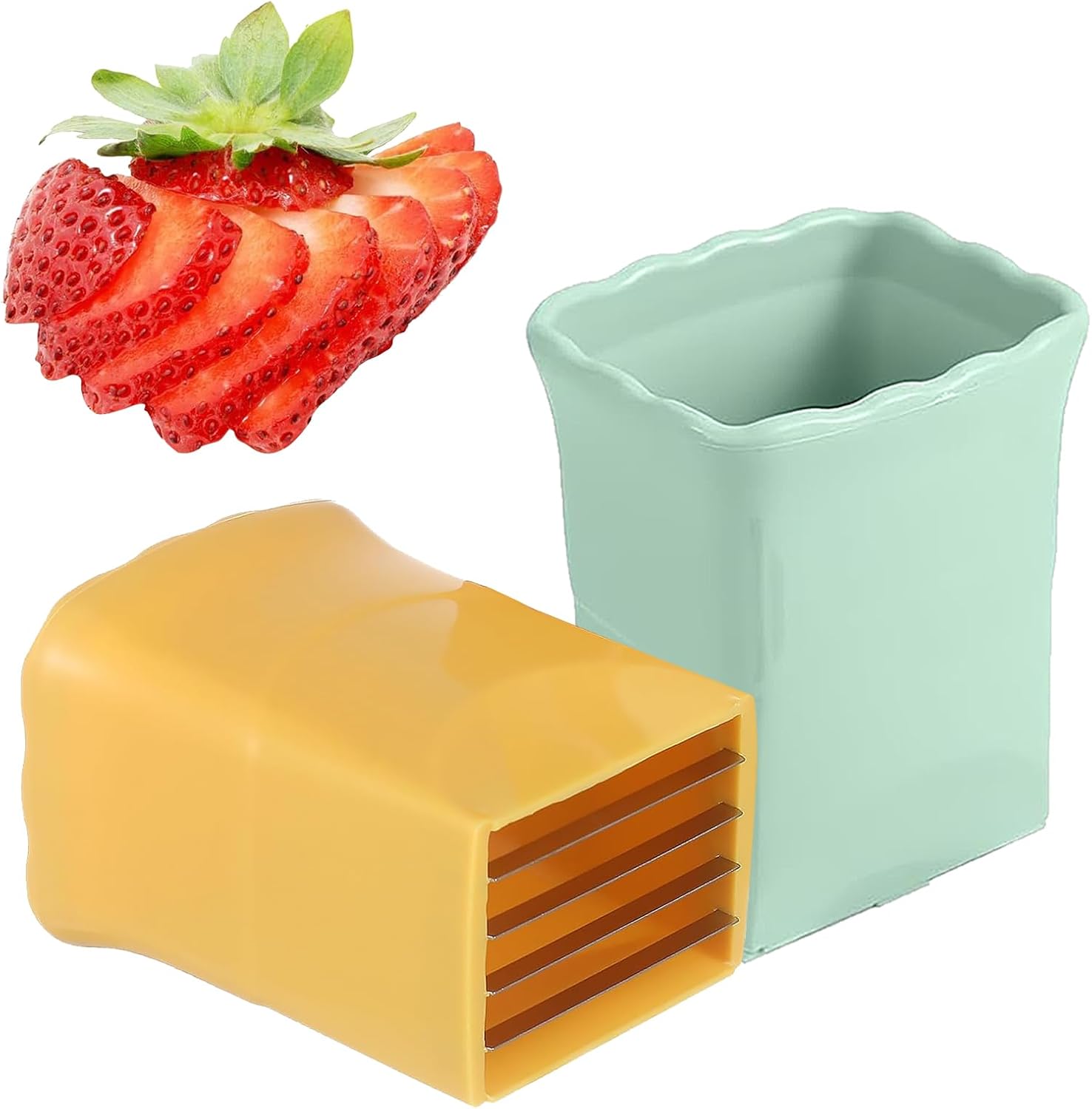 Amazon.com: 2PCS Strawberry Slicer: Fruit Slicer Cup, Strawberries ...