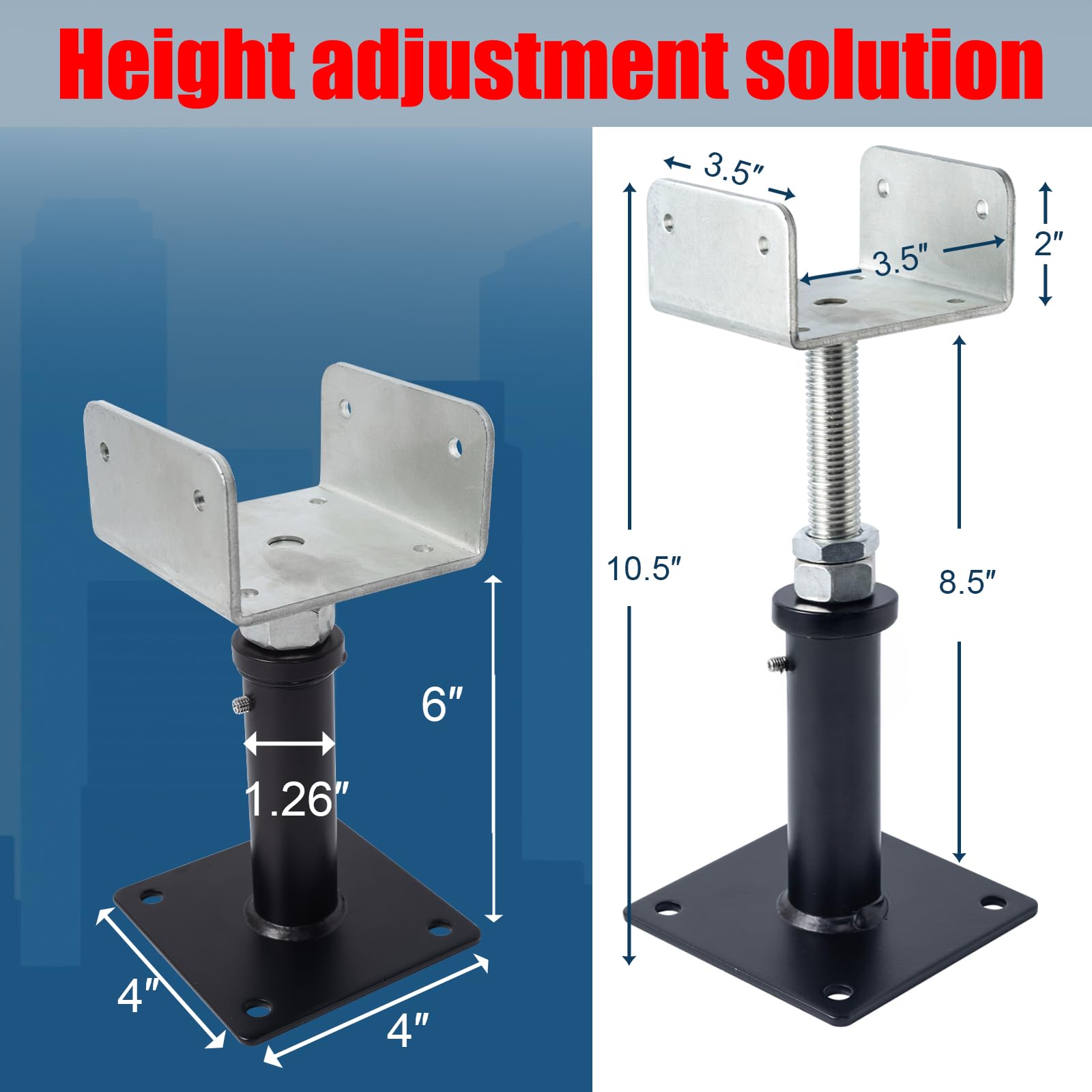 Rv Stabilizer Jacks YXGJDP 2 Pack U-Shaped Floor Jack - Adjustable ...