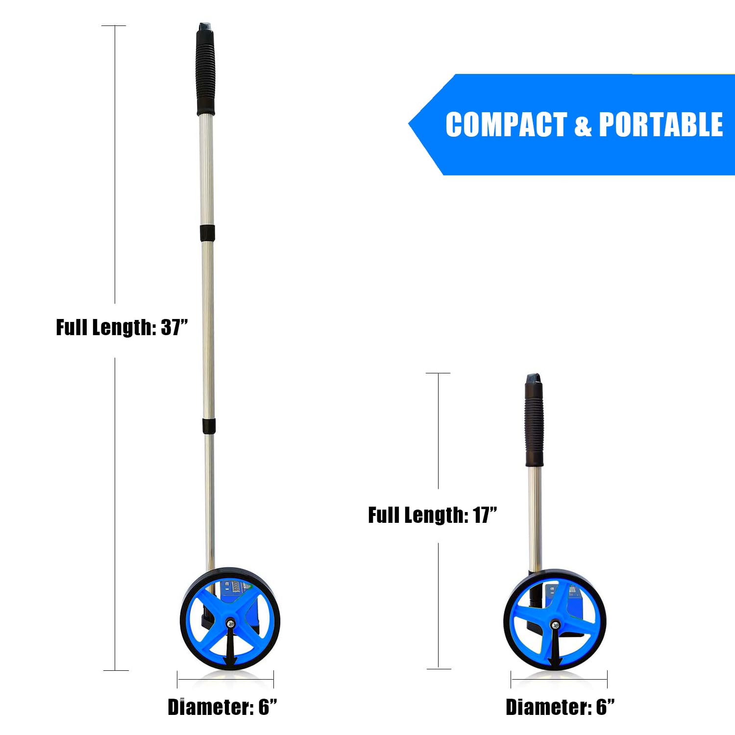 Snapklik.com : Zozen Measuring Wheel, Blue 6Inch Measure Wheel ...