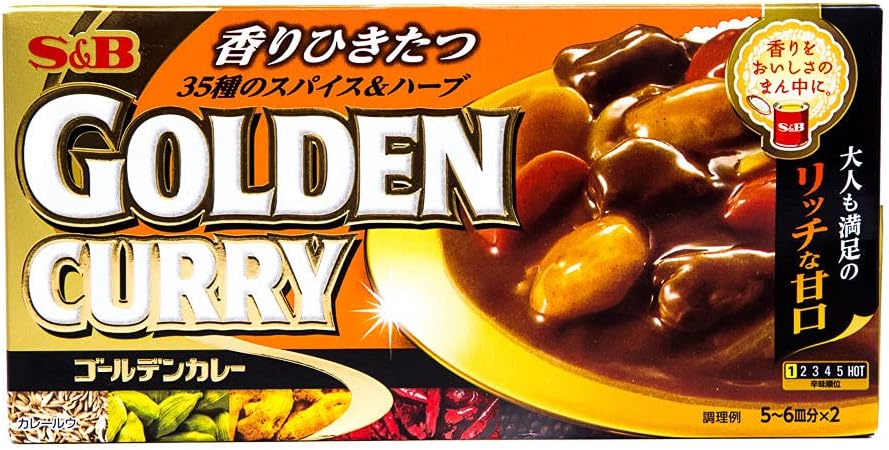 S&B Foods Golden Japanese Curry Roux Sauce Mild 198g : Amazon.co.uk ...