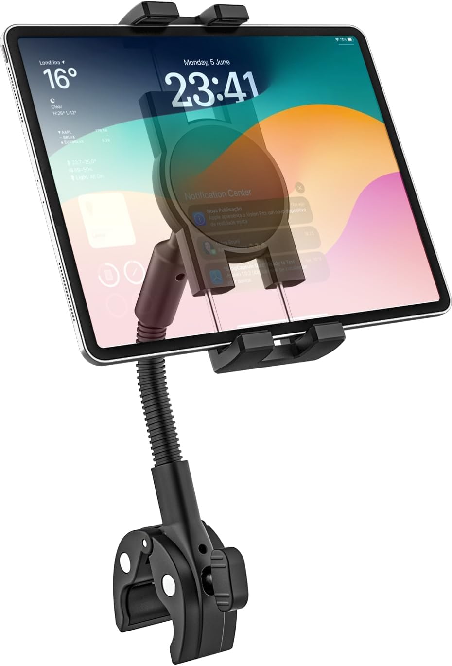 Amazon.com: FPN Aluminium Tablet Holder Mount for Mic Stand, Tablet ...