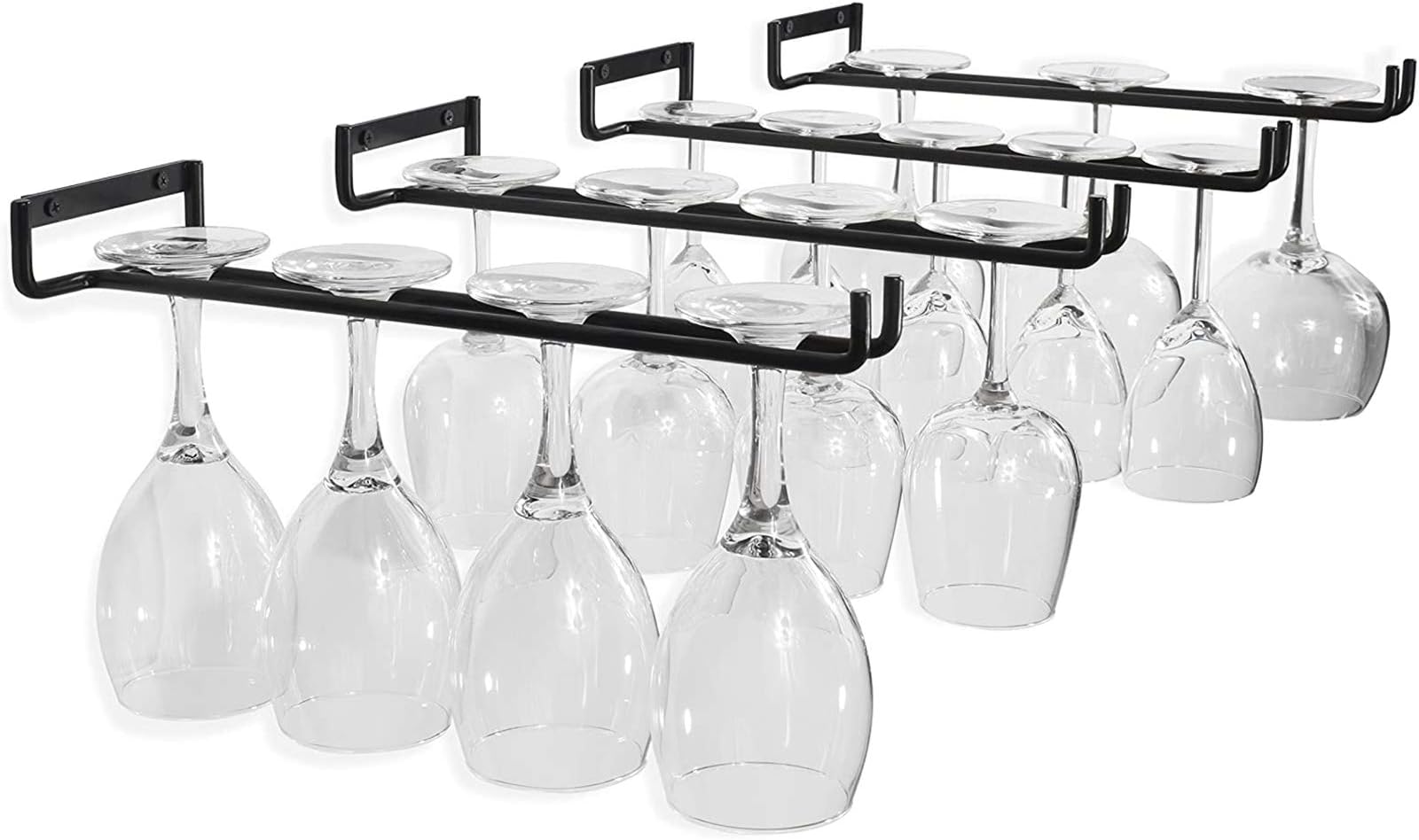 Amazon.com: Wallniture Chiraz Wall Mount Stemware Rack, Farmhouse Wall ...