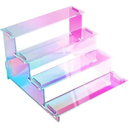 Amazon.com: RICIPUSO Acrylic Iridescent Riser Display Stand - 4 Tier ...