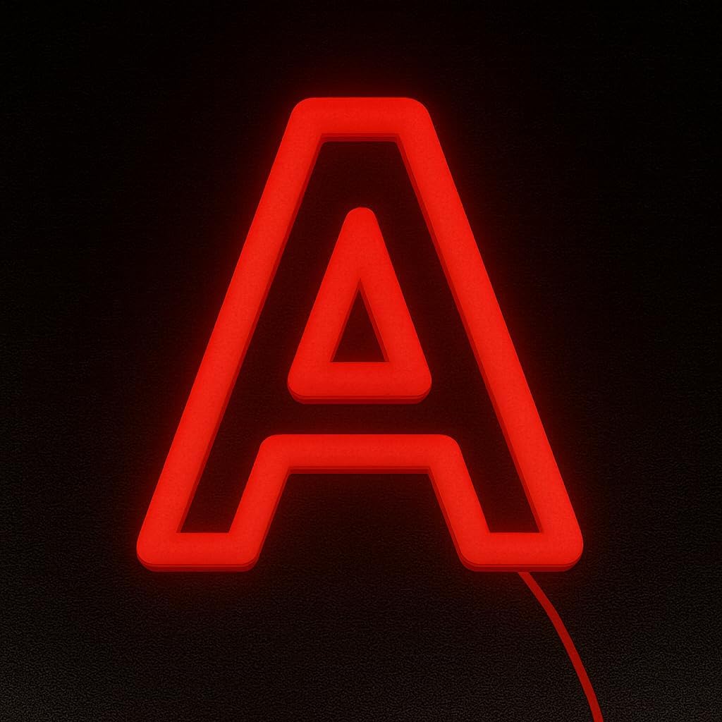 Amazon.com: Faux Neon - Letter A Red / 24" : Everything Else