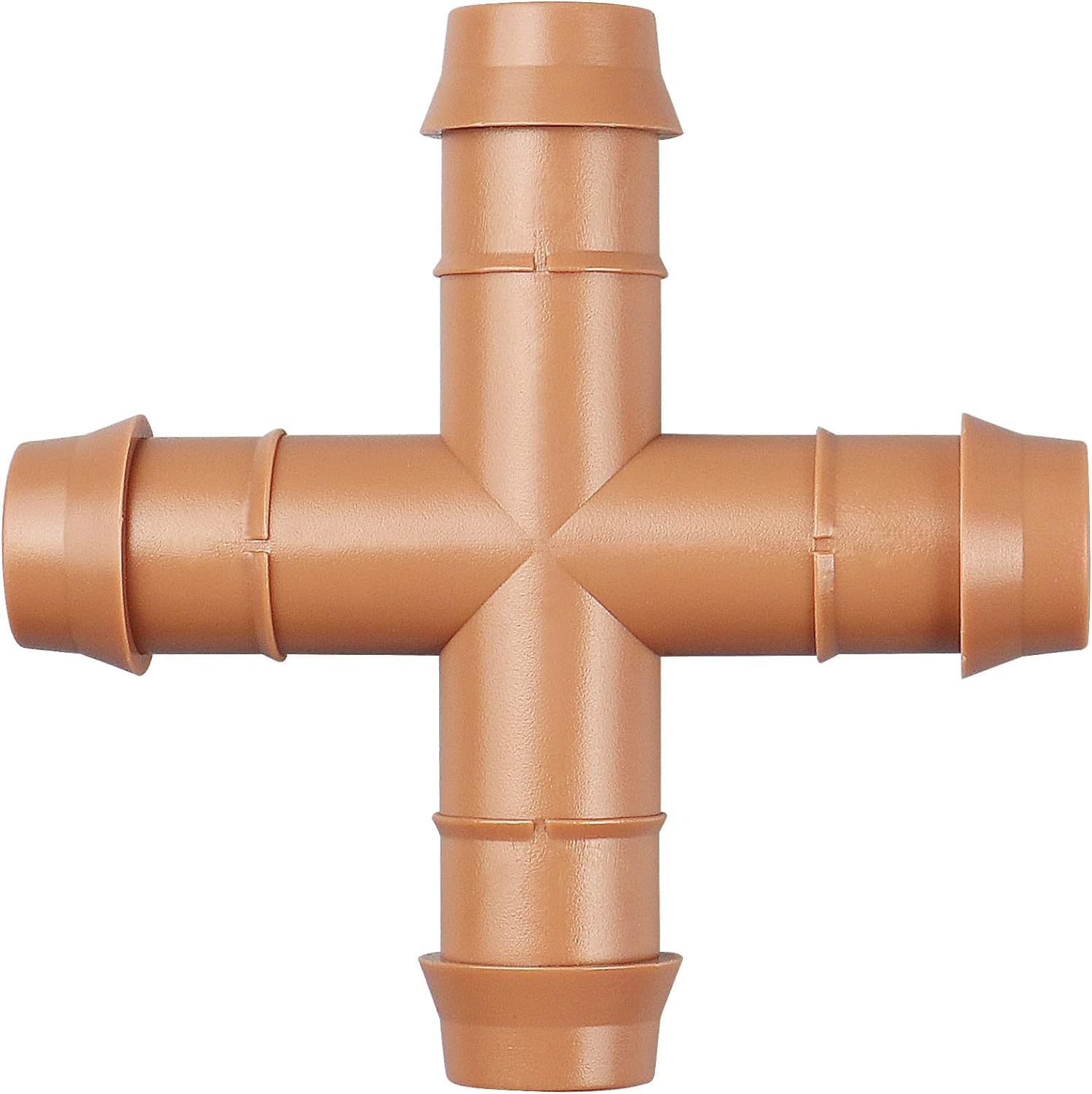 Amazon.com : iMopo 12-Pack Drip Irrigation Barbed Cross Connectors, 1/2 ...