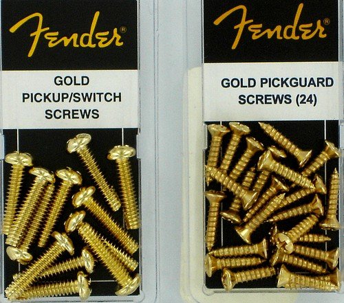 Amazon.com: Genuine Fender Gold Pickup / Switch and Pickguard Screws ...