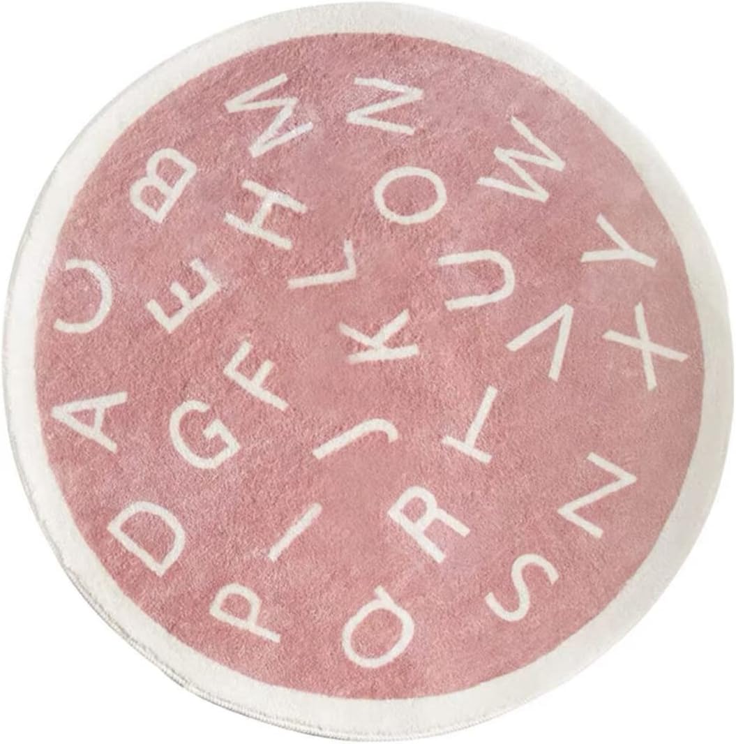 Amazon.com: ABC Alphabet Round Rug for Kids Bedroom Play Mat Soft Plush ...