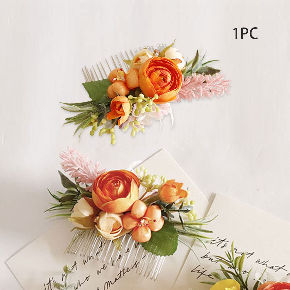 Snapklik.com : Kakalote Wedding Rose Flower Hair Combs DIY Styling ...