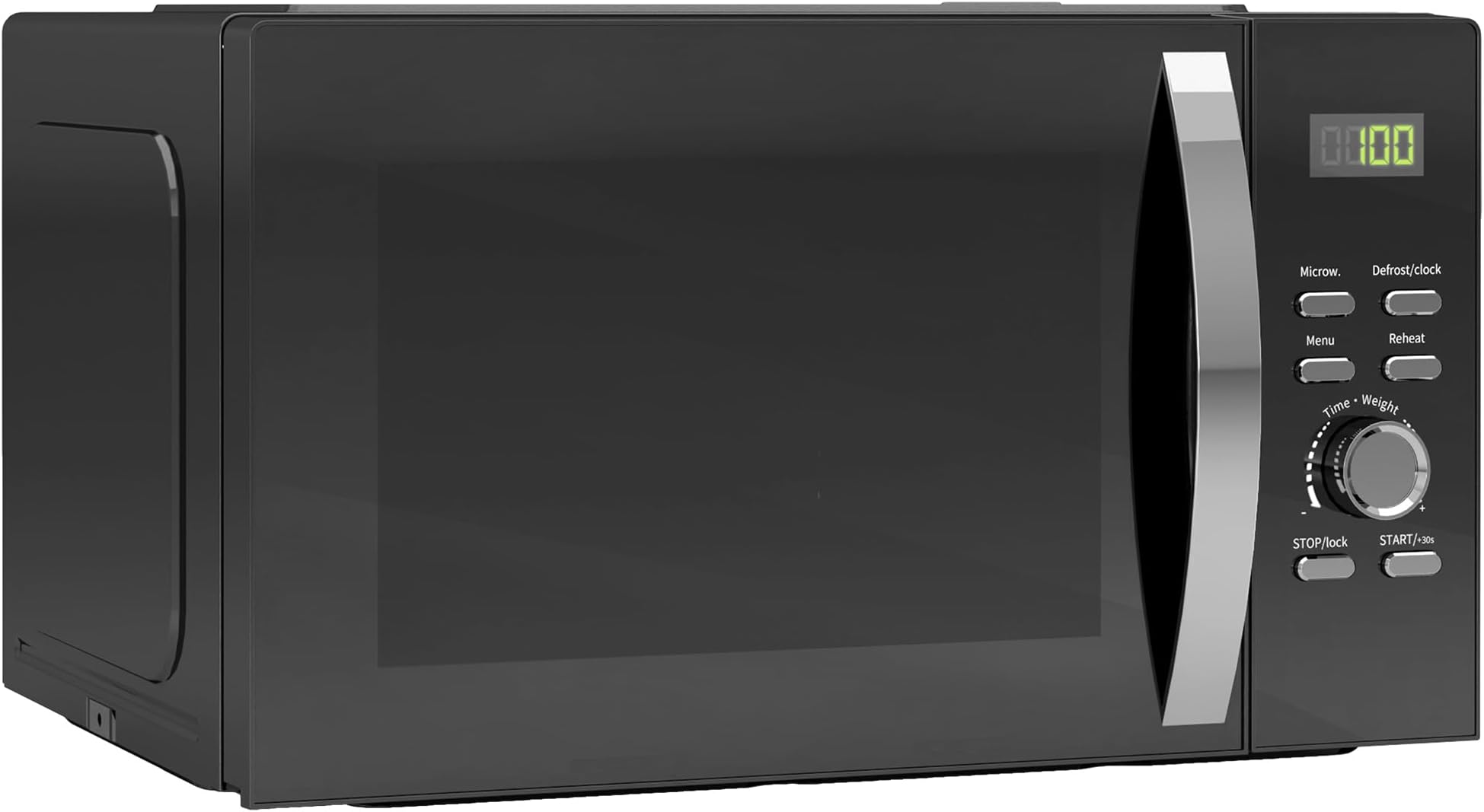 HOMCOM 23L 800W Microwave Oven, Digital Solo Microwave with 5 Power ...