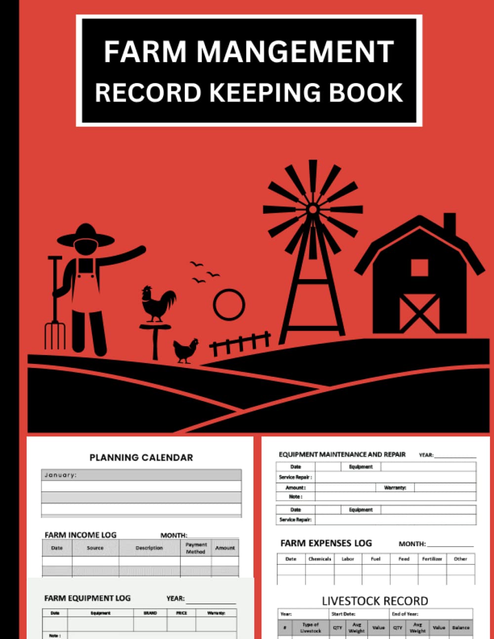 Farm Management Record Keeping Book: Farm Record Keeping Book | Farm ...
