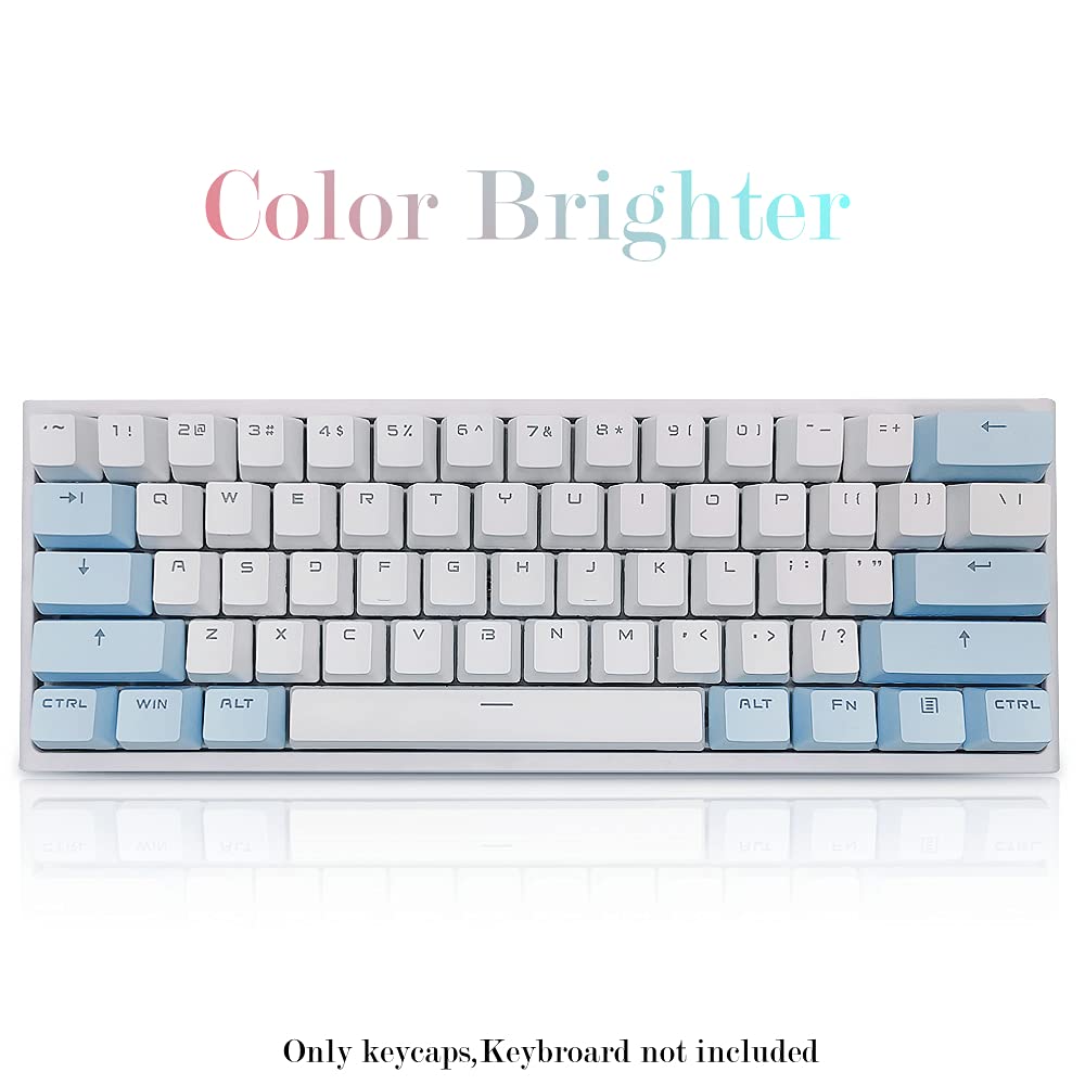 XVX Keycaps 60 Percent - White Keycaps Custom, Suitable for GK61/RK61 ...