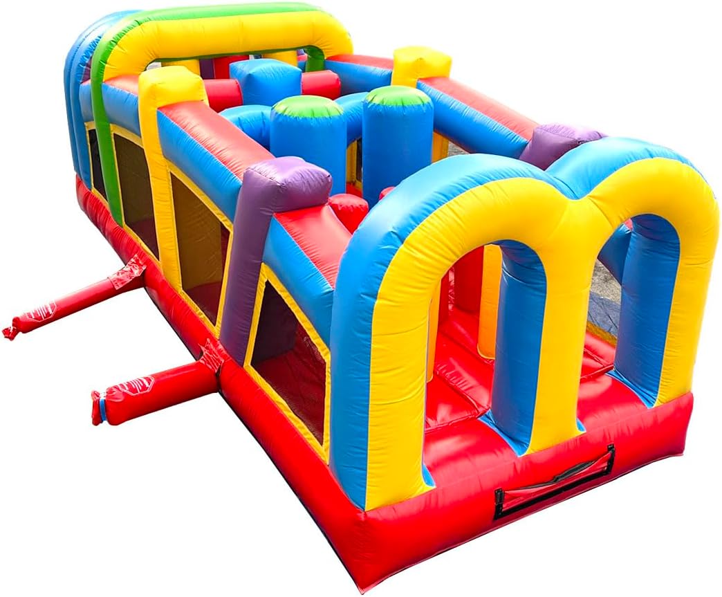 Amazon.com: Crossover Rainbow Inflatable Obstacle Course - 19.5 x 8 x 7 ...