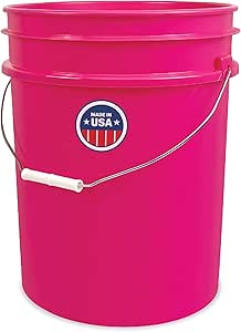 ePackageSupply 5 Gallon Pink Plastic Bucket Only - Durable 90 Mil All ...