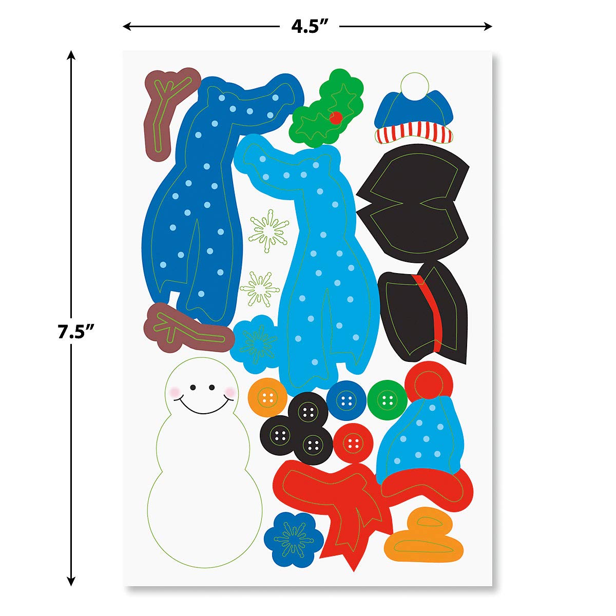 Snapklik.com : Decorate-Your-Own Snowman Holiday Sticker Sheets, Makes ...