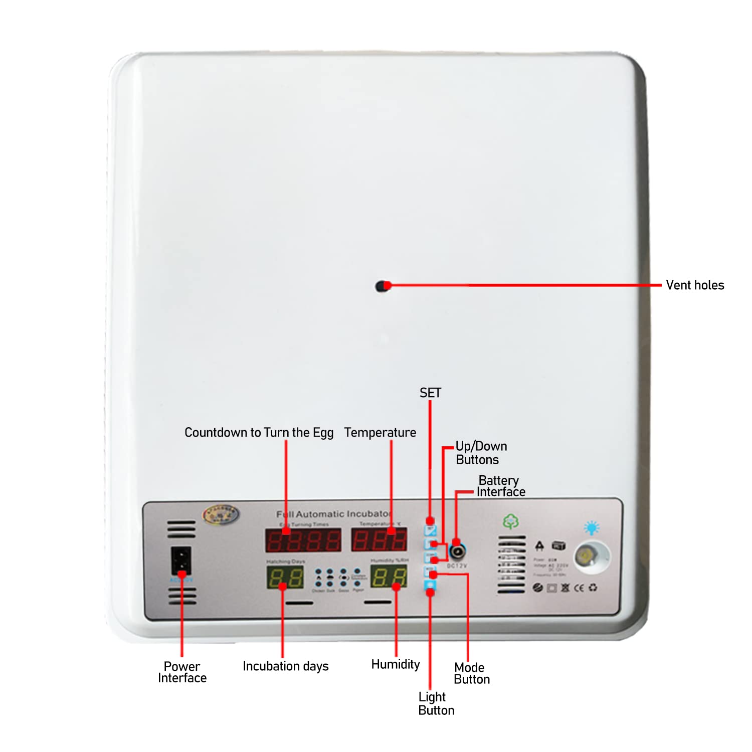Incubadoras de huevos AKWIN Incubadora automática de pollo, codorniz y ...