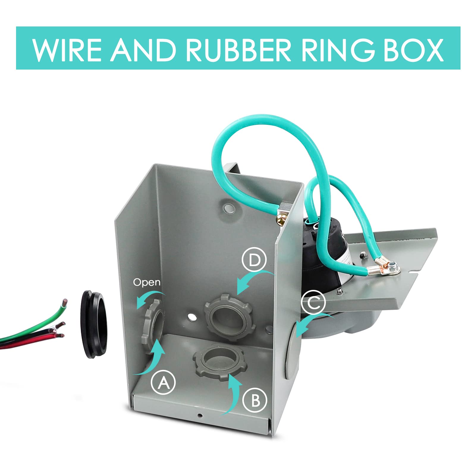 Snapklik.com : 50-Amp Generator Inlet Box NEMA 3R Plug, SS2-50P Power ...