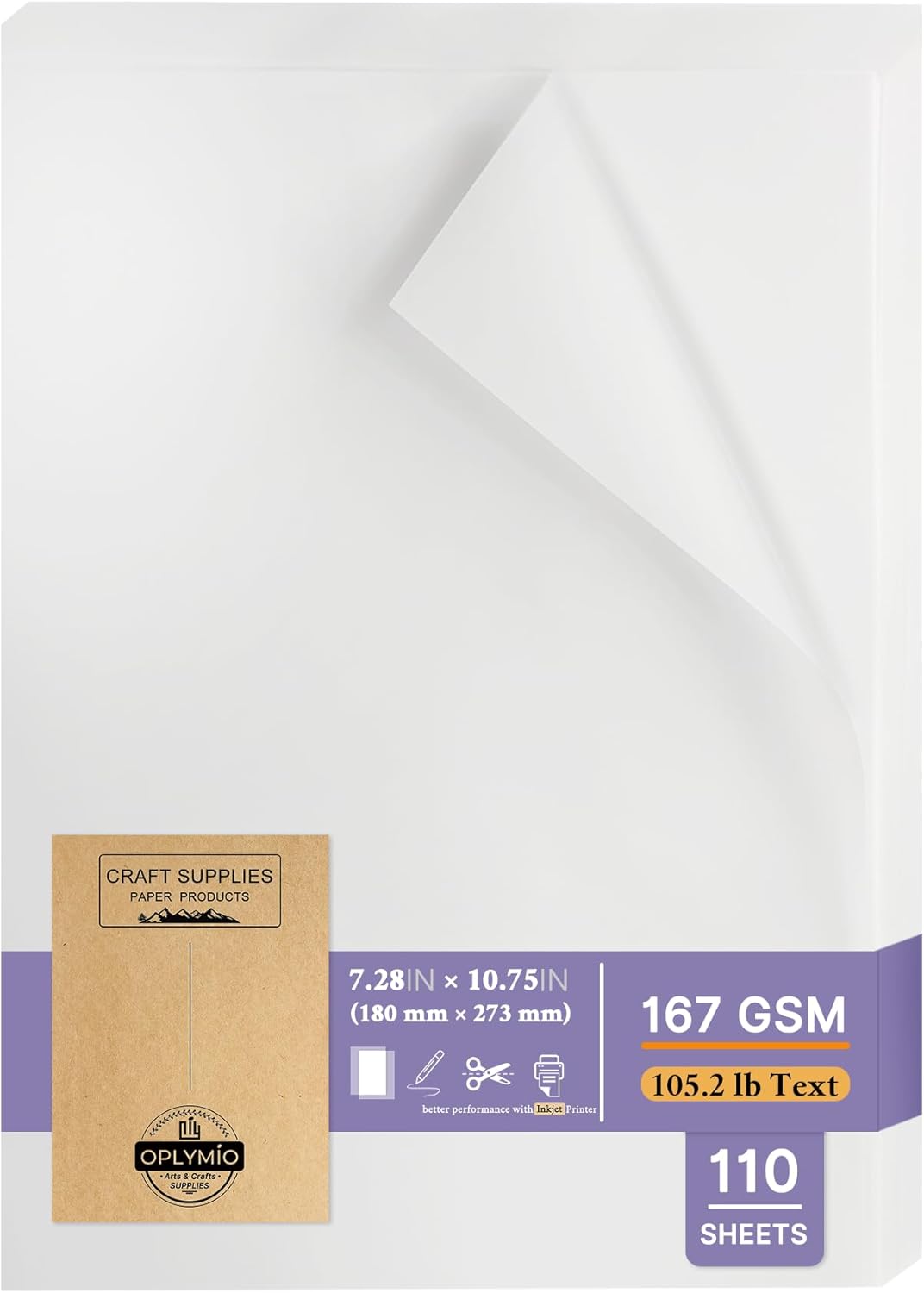 Amazon.com: Thick Translucent Vellum Paper, Oplymio 55 Sheets 167GSM ...