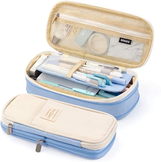 Amazon.com: iSuperb Foldable Pencil Case Zipper Big Capacity Canvas ...