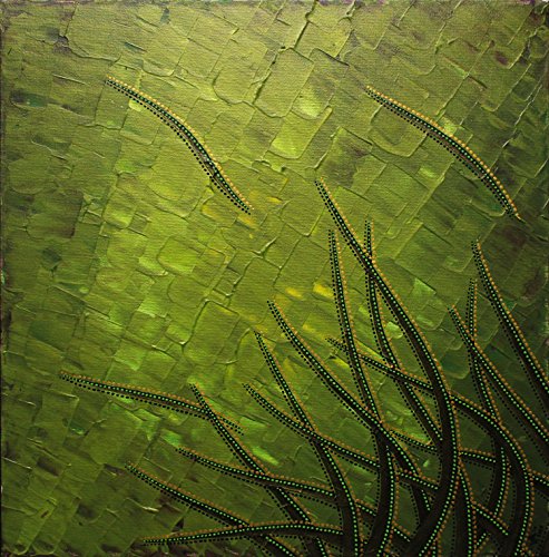 Amazon.com: Modern painting : Blade of glass (30 x 30 cm) : Handmade ...