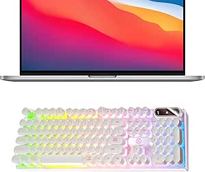 Amazon.com: Light Up Keyboard, Aesthetic Retro Punk Mechanical ...