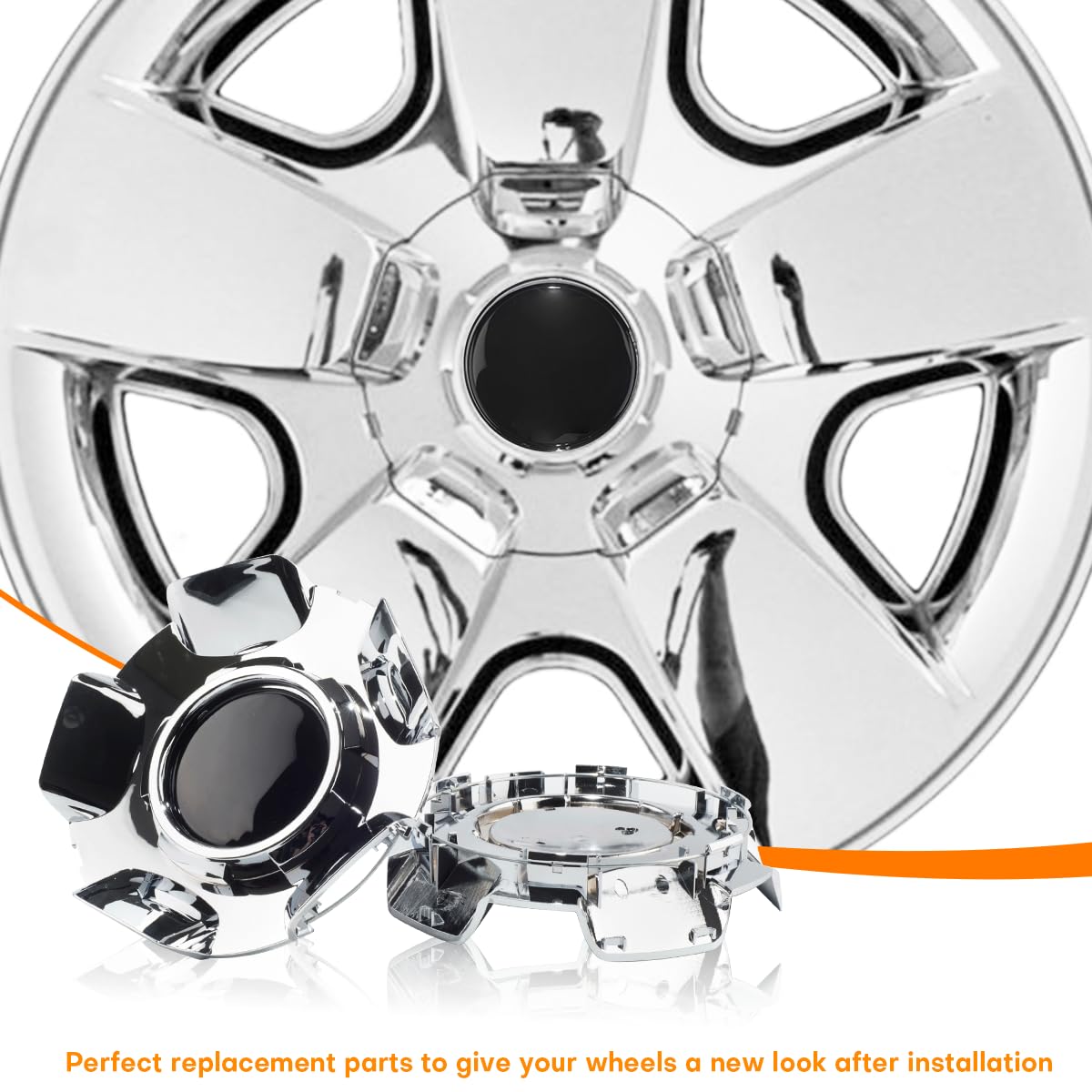 Center Caps Polished Aluminum Cover Wheel Hub Center Cap Hubcap ...