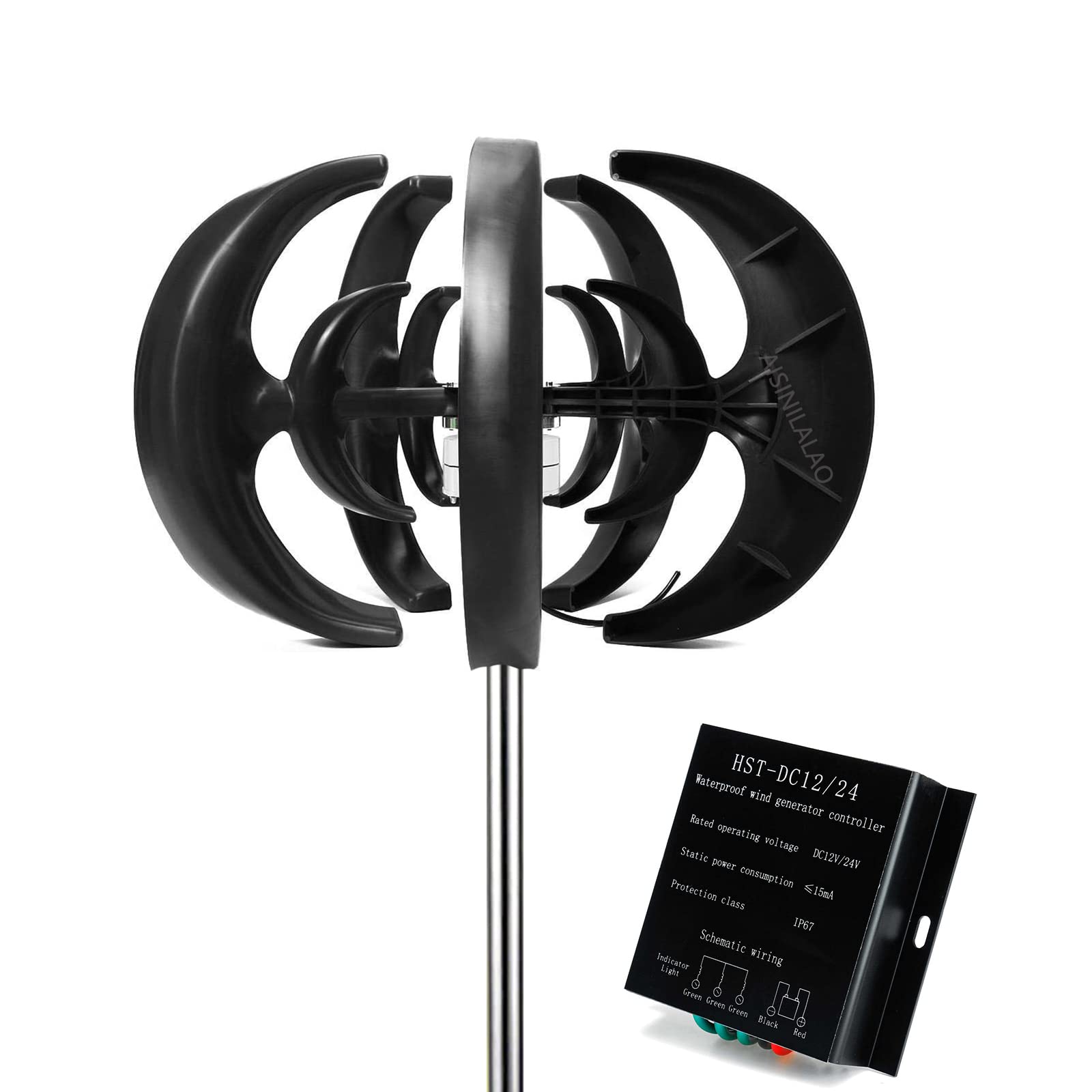 Buy 3000W Vertical Wind Generator, 5 Blade Wind Vertical Axis Generator ...