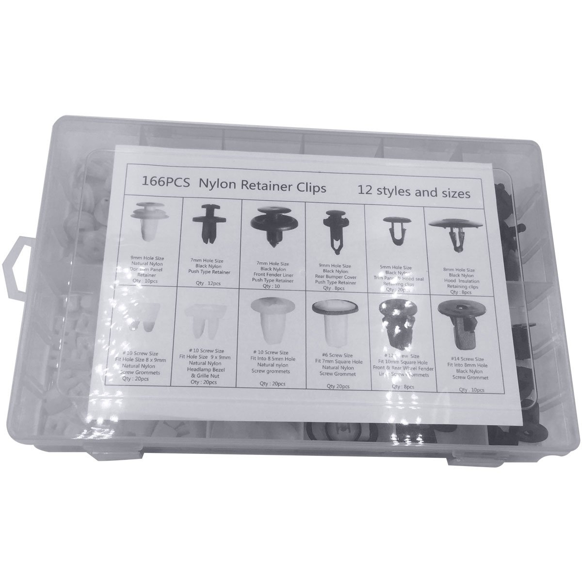 Snapklik.com : Lantee Trim Clips Set - 166 Pcs 12 Types Of Door Panel ...