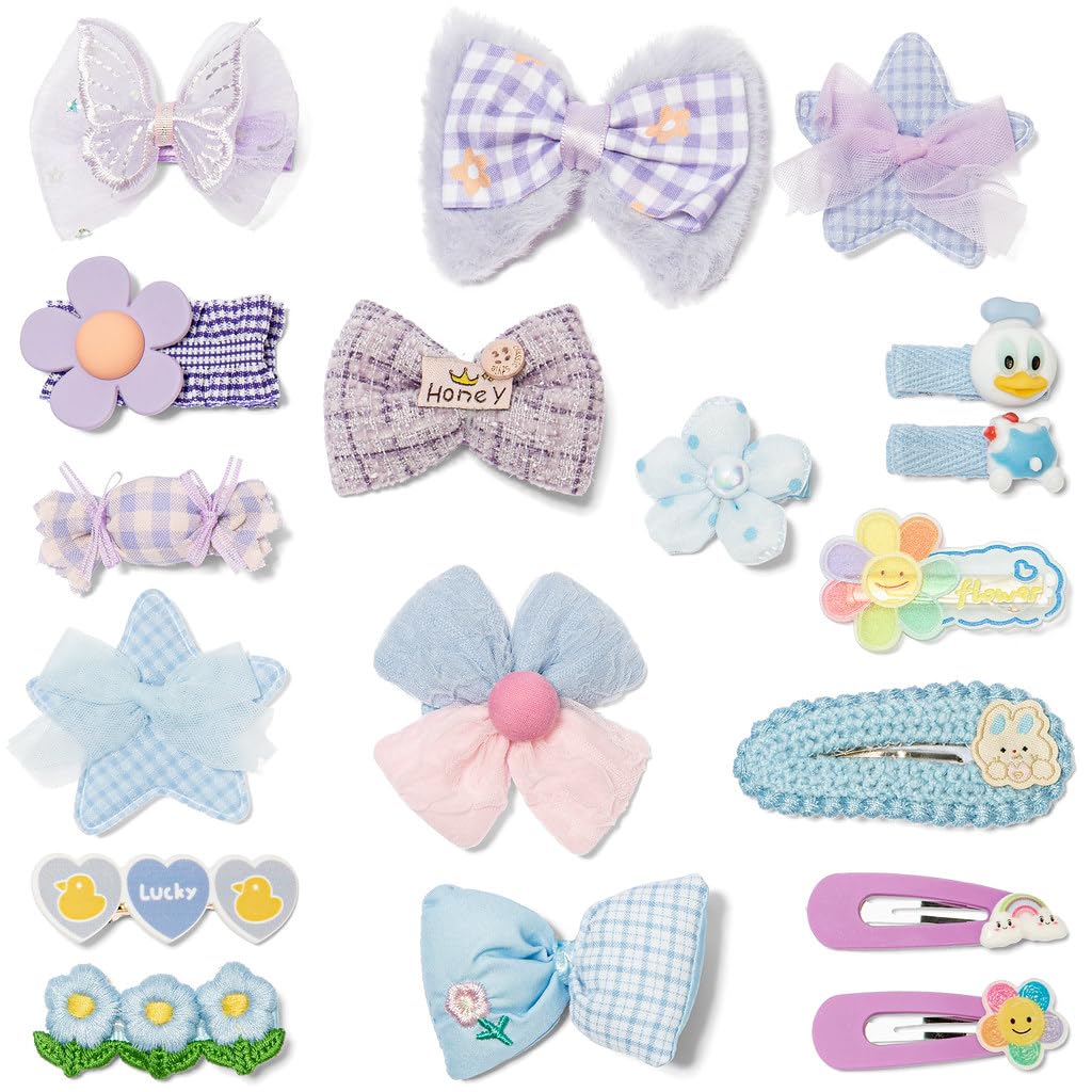 Amazon.com: Hair Clips for Girls 17 Pcs No Slip Assorted Barrettes for ...
