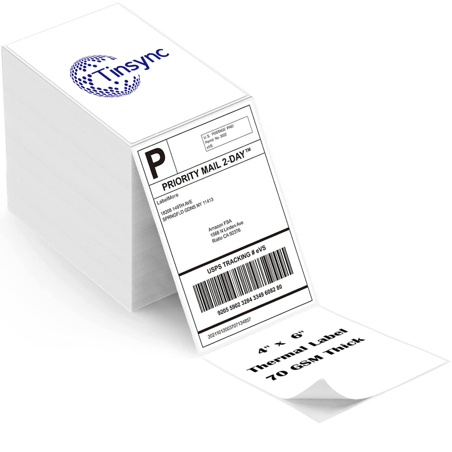 Amazon.com : Tinsync 4" x 6" Thermal Direct Shipping Labels, 70GSM ...