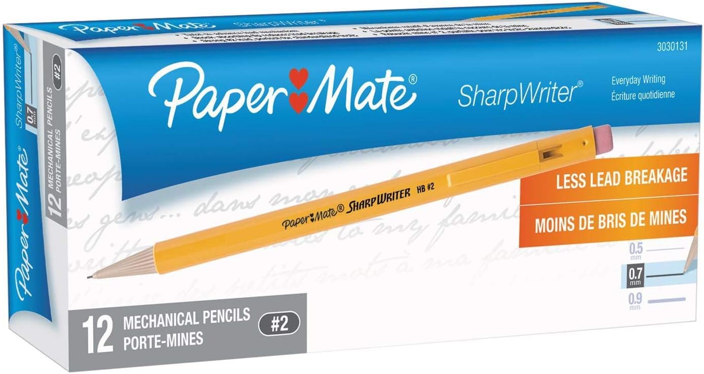 Amazon.com : Paper Mate SharpWriter Mechanical Pencils, 0.7mm, HB #2 ...