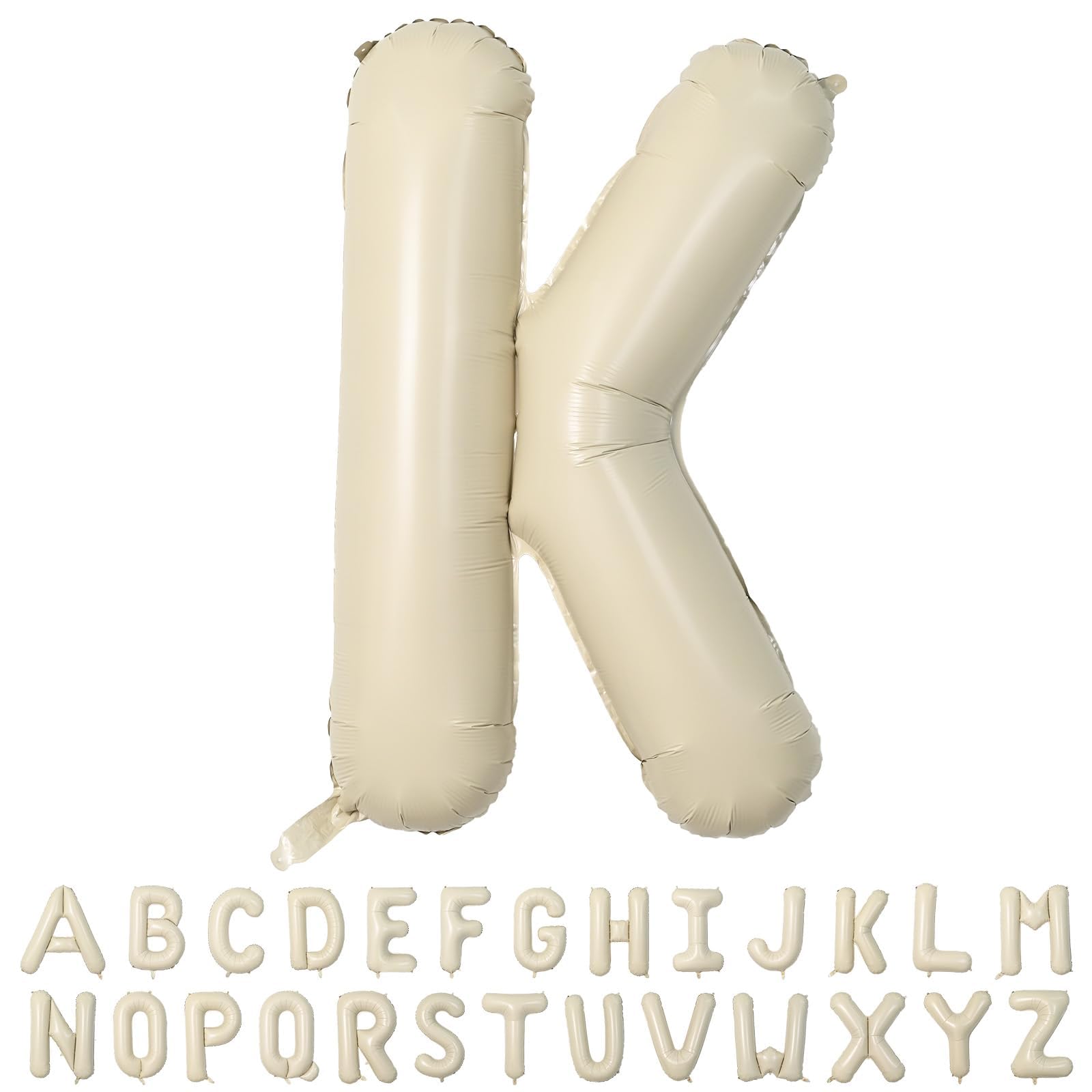 Amazon.com: 40 Inch Cream Letter Balloons, Large K Letter Balloons Foil ...