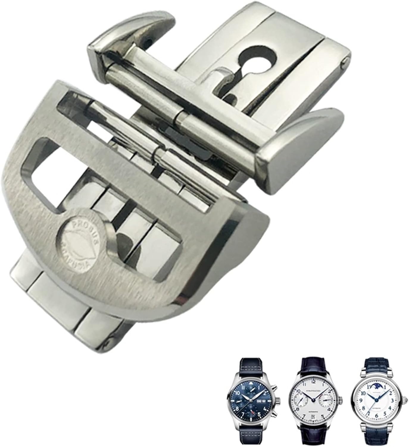 Amazon.com: SKM 18mm 20mm 316L Stainless Steel Deployment Buckle for IWC Pilot Mark Portugieser ...
