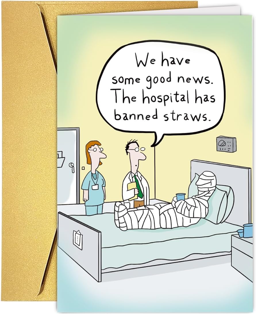 Amazon.com : UUEFKTN Funny Get Well Card for Him Her, Feel Better Card ...