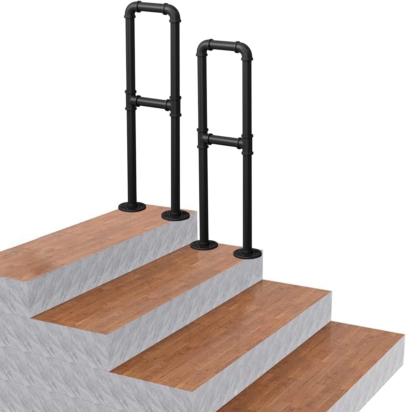 Amazon.com: Industrial Wrought Iron Safety Handrail, 1 Step ...