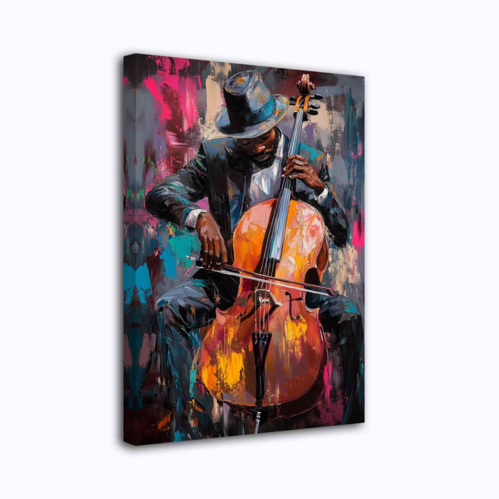 Amazon.com: CXHOSTENT Black Jazz Canvas Wall Art Abstract Black Music ...