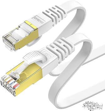 KASIMO Lan Kabel 5meter Netzwerkkabel cat 7 5m CAT 7 Kabel Flach - 10 ...