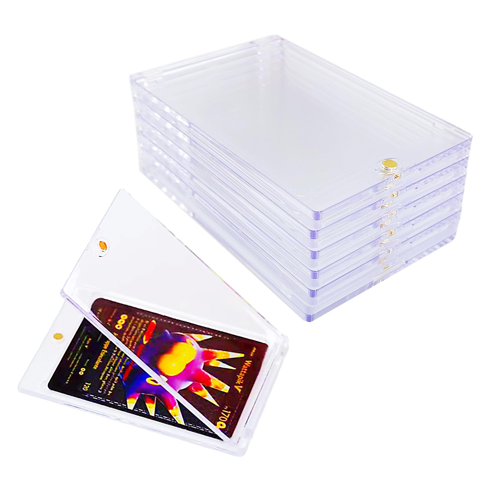 Amazon.com: 6 Pack Magnetic Card Holder 35pt One Touch Hard Acrylic ...