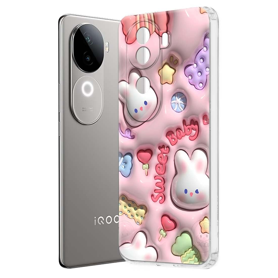 Fashionury Designer Soft Back Cover Case Compatible for iQOO Z9s 5G ...